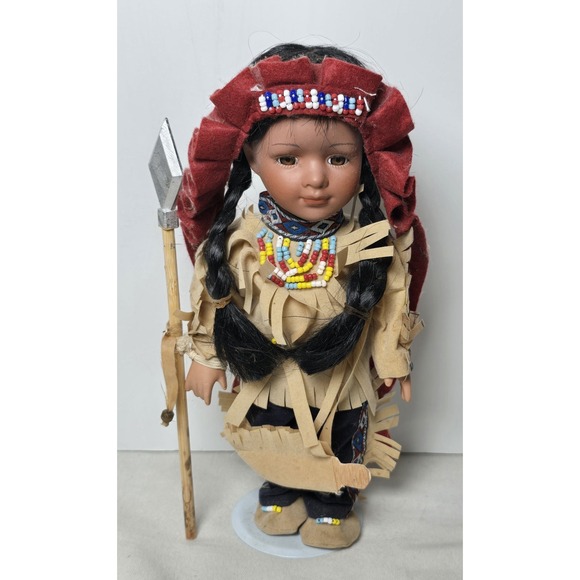 Toys | Traditions Doll Collection Porcelain 1 Little Chief Native ...
